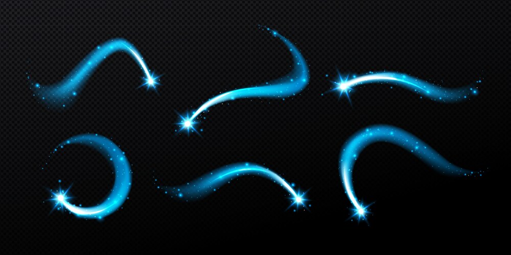 Magic spiral twist effect with stars and sparkles Vector Image