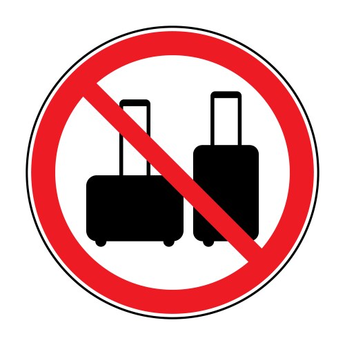 No sign isolated on transparent background Vector Image