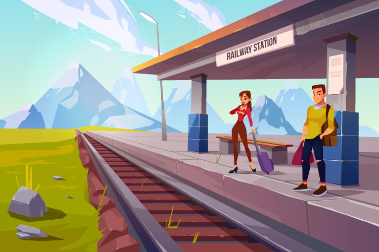Cartoon Railway Station Vector Images (over 3,000)