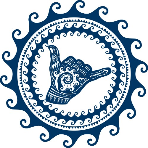 Shaka Aloha Sign Royalty Free Vector Image - VectorStock