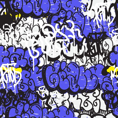 Graffiti word seamless pattern Royalty Free Vector Image