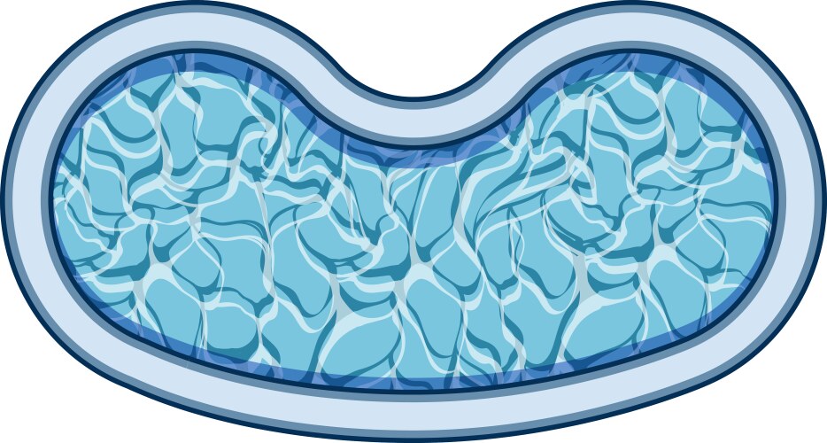 Resort top view pool cartoon Royalty Free Vector Image