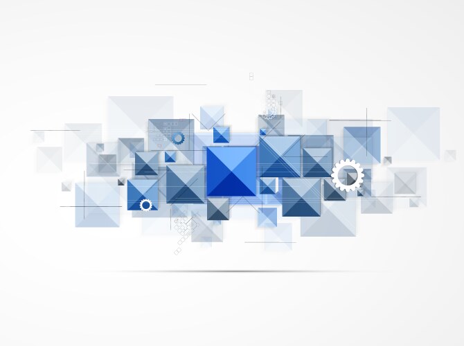 Abstract retro digital computer technology Vector Image