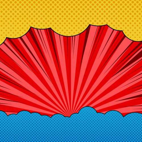 Comic explosive template Royalty Free Vector Image