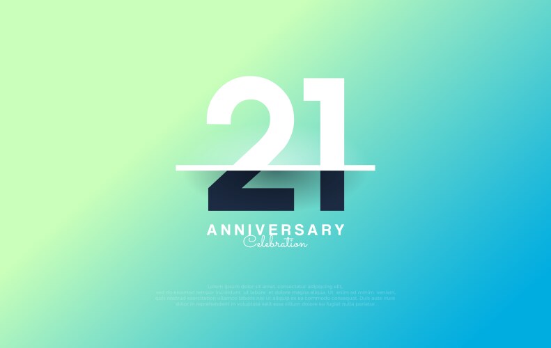 Premium 21st anniversary design with classic Vector Image