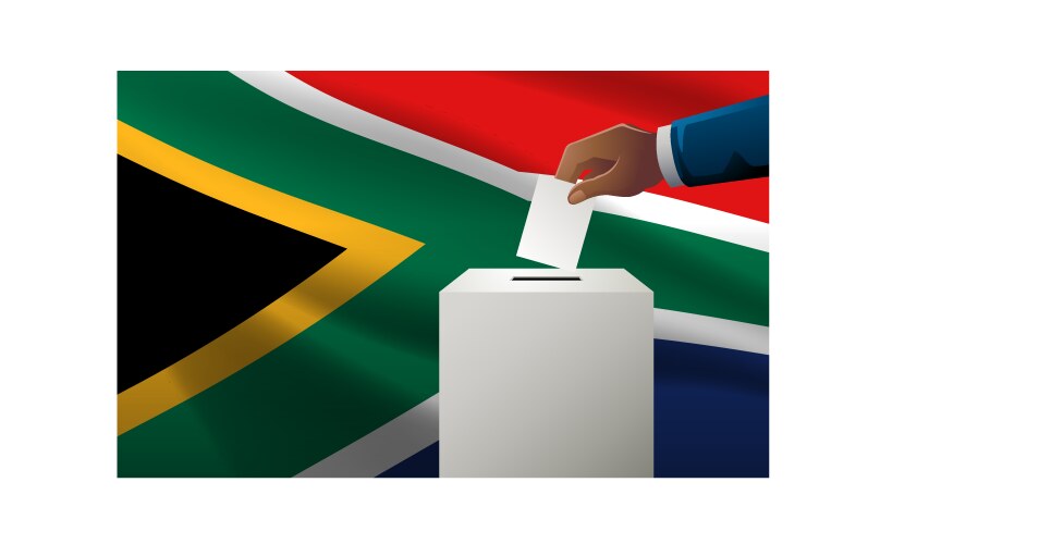 Voting box election mexico flag background Vector Image