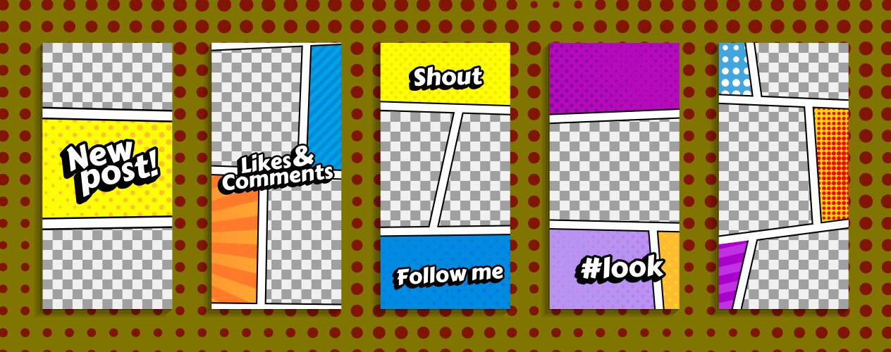 Comic Book Overlay Vector Images (over 380)