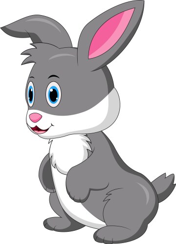 Cute baby rabbit cartoon Royalty Free Vector Image