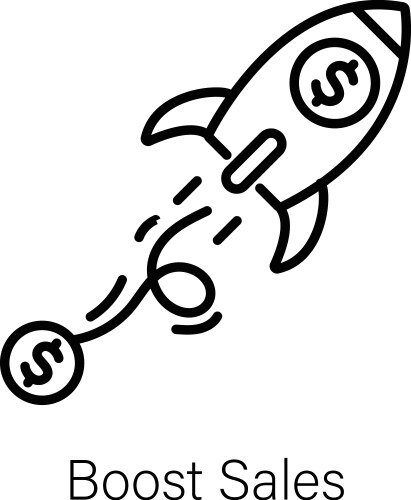 Sales boost Royalty Free Vector Image - VectorStock