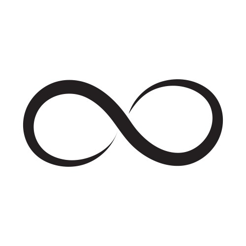 Infinity line loop logo Royalty Free Vector Image