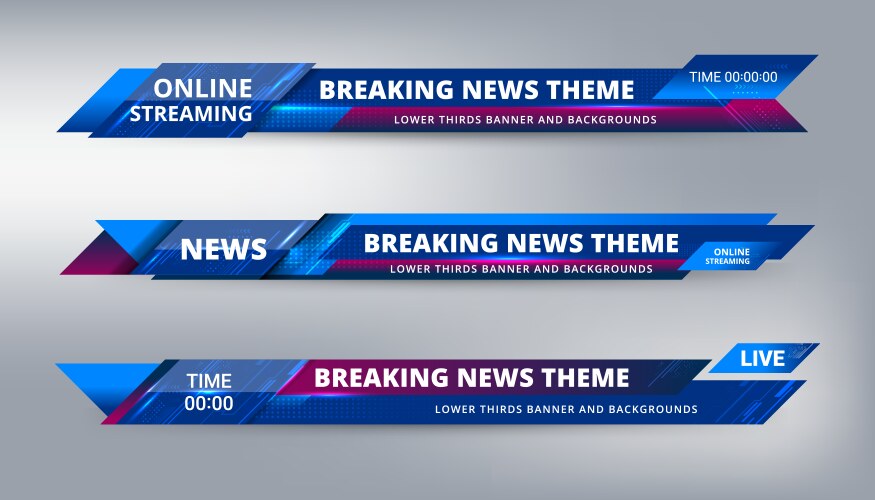 News graphic banners Royalty Free Vector Image