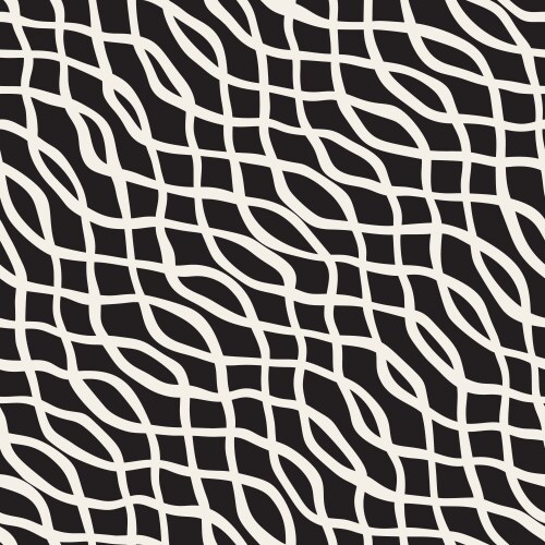 Seamless black and white hand drawn lines Vector Image