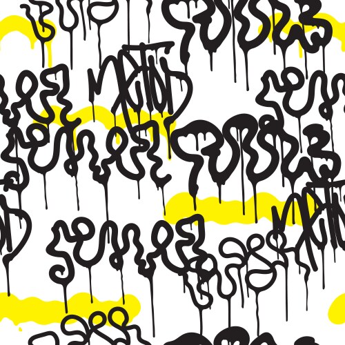 Seamless graffiti pattern Royalty Free Vector Image