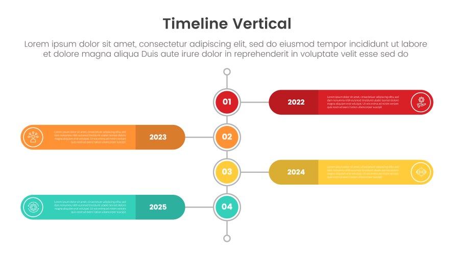 Vertical timeline milestone infographic template Vector Image