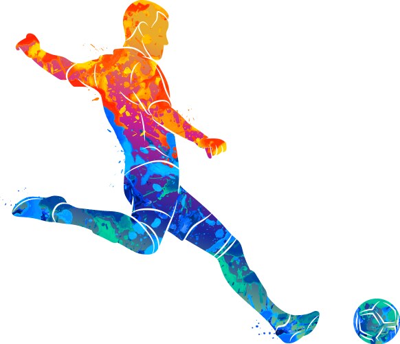 Abstract volleyball player Royalty Free Vector Image