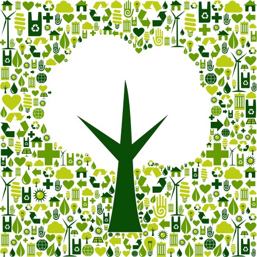 Green eco tree Royalty Free Vector Image - VectorStock