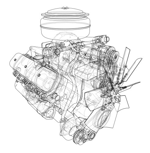 Car engine Royalty Free Vector Image - VectorStock