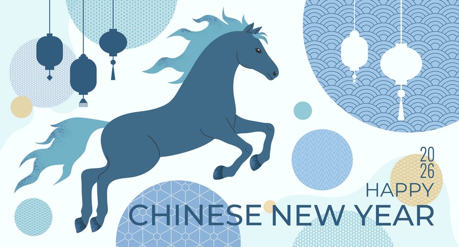 2026 Chinese New Year Horse Banner – Royalty-Free Vector | VectorStock