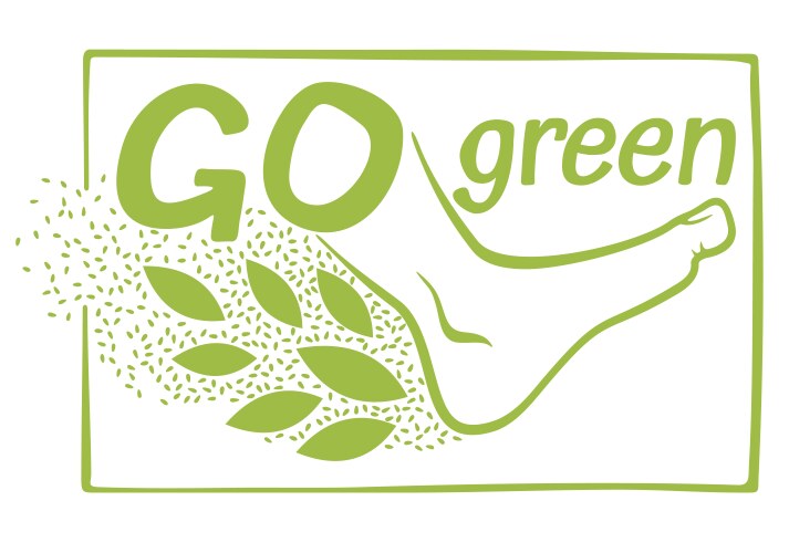 Go green motivational slogan - eco message Vector Image