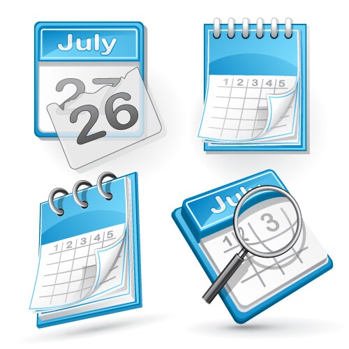 Paper calendar with arrow Royalty Free Vector Image