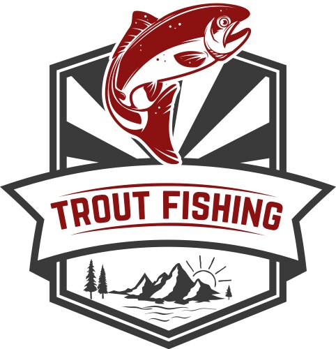 Trout fishing icon Royalty Free Vector Image - VectorStock
