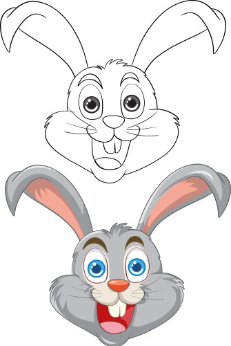 Cartoon happy rabbit Royalty Free Vector Image