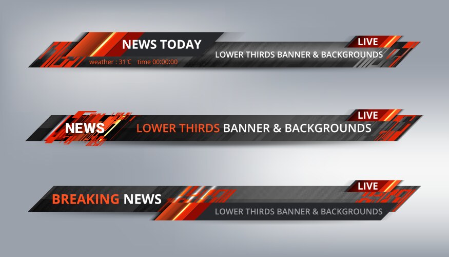 News graphic banners Royalty Free Vector Image