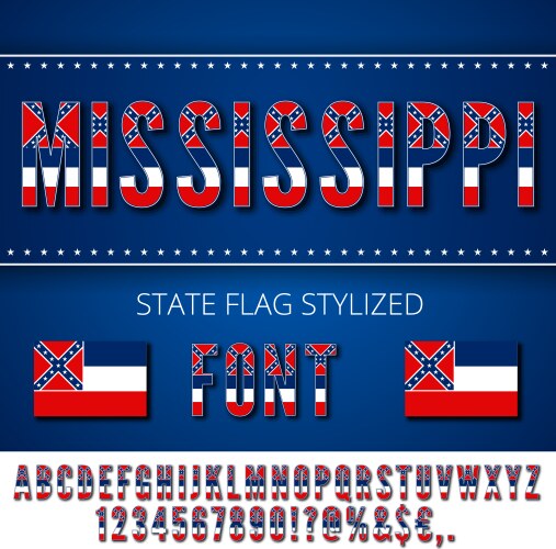 Usa state font Royalty Free Vector Image - VectorStock