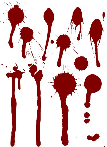 Blood Splatter Set Royalty Free Vector Image - VectorStock