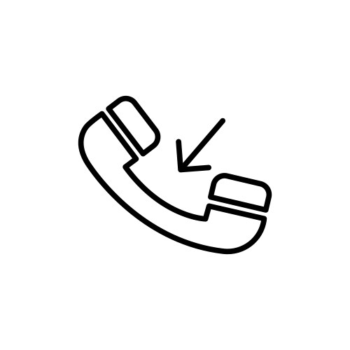 Incoming call icon set received symbol Royalty Free Vector