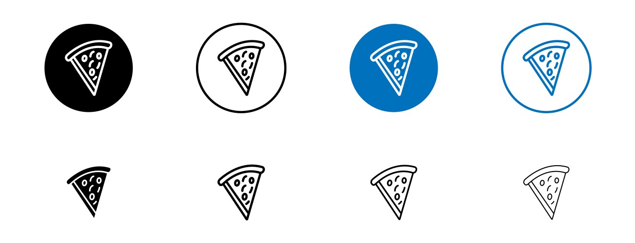 Pizza slice icon Royalty Free Vector Image - VectorStock