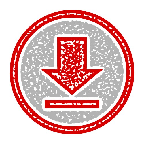 Black textured downward curved arrow Royalty Free Vector