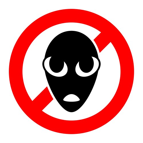 Believe in yourself and aliens - calligraphy Vector Image