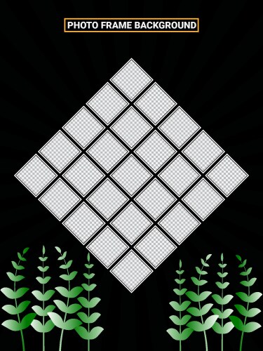 Wall set of photo border frames for interior Vector Image