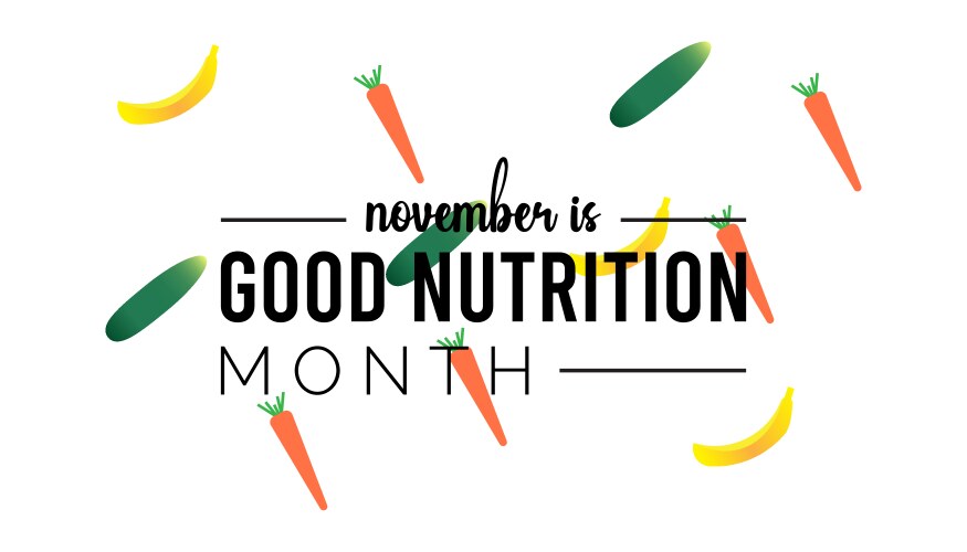Good nutrition month Royalty Free Vector Image