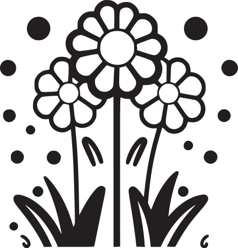 Spring Flowers Black and White Vector Images (over 220,000)