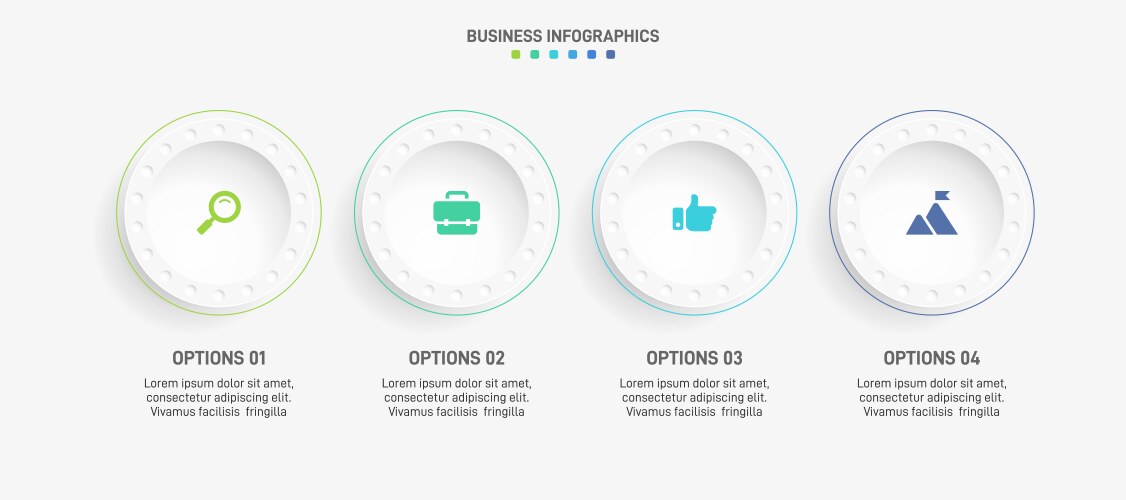 Horizontal progress bar featuring 4 arrow-shaped Vector Image