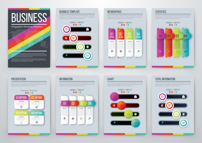 Infographic brochures data visualization Vector Image