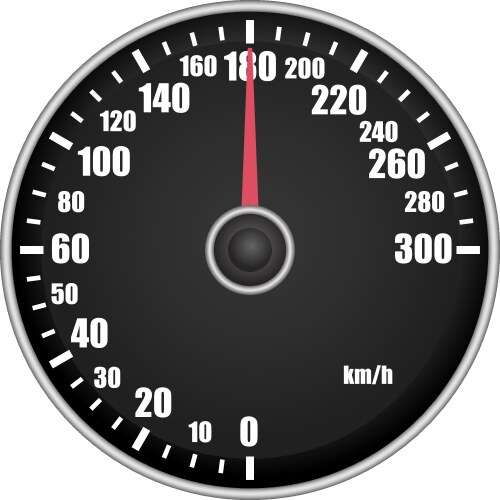 Car digital dashboard speedometer display fuel Vector Image