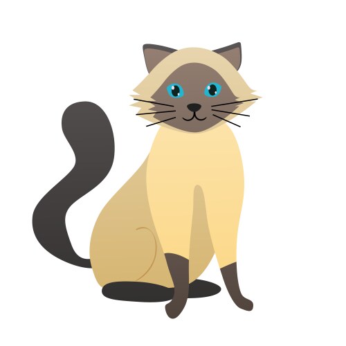 Siamese cat Royalty Free Vector Image - VectorStock