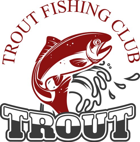 Trout fishing icon Royalty Free Vector Image - VectorStock