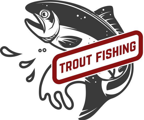 Trout fishing icon Royalty Free Vector Image - VectorStock