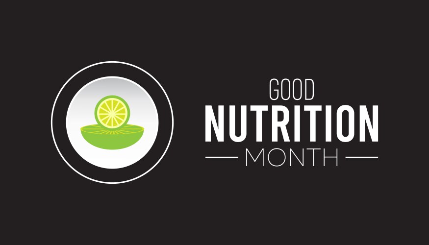 Good nutrition month Royalty Free Vector Image