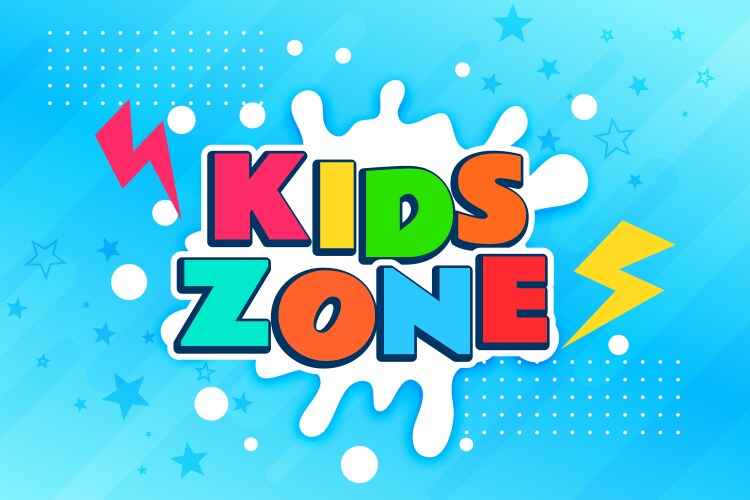 Kids activities zone banner for children daycare Vector Image