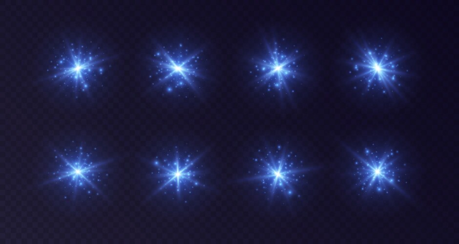 Magic light lines with sparkles Royalty Free Vector Image