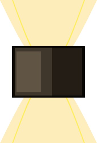 Spotlight wall lamp cartoon Royalty Free Vector Image