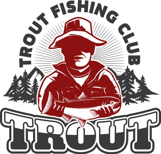 Trout fishing icon Royalty Free Vector Image - VectorStock