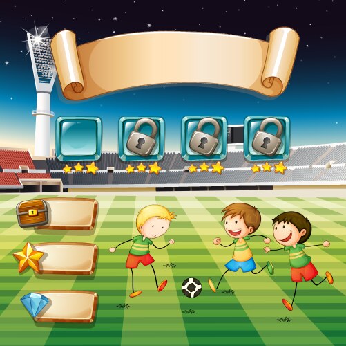 Children soccer champion Royalty Free Vector Image