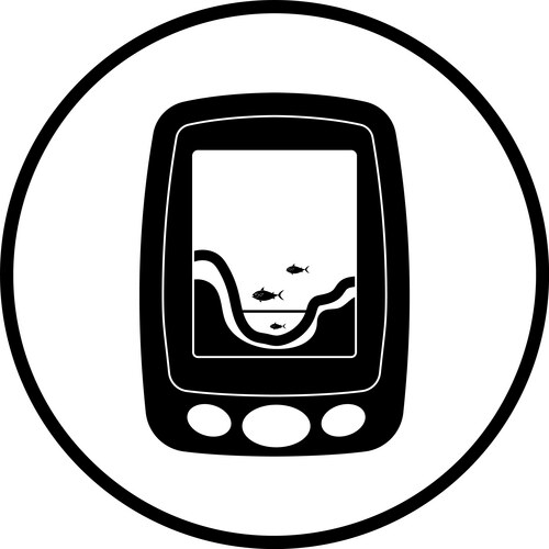 Icon of echo sounder Royalty Free Vector Image