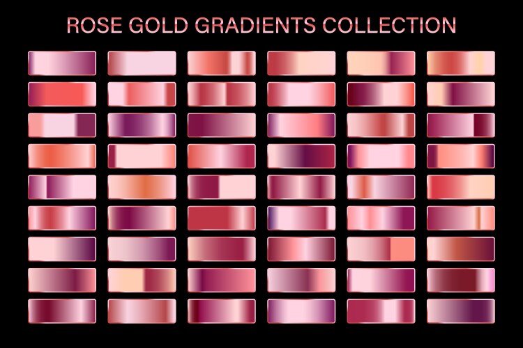 Pink rose gradients collection for fashion design Vector Image